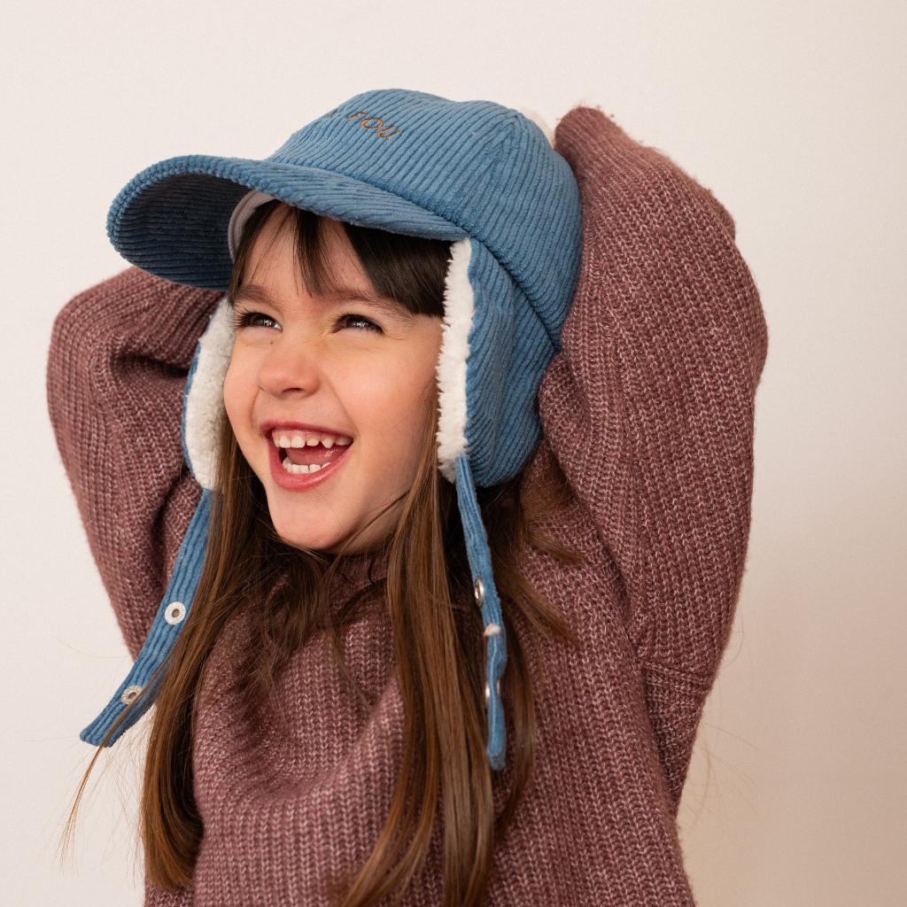 Mad Love Chapka | Blue Corduroy | Child | Chamaye